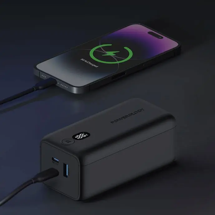 Powerology 20000mAh 65W Onyx Power Bank - Black